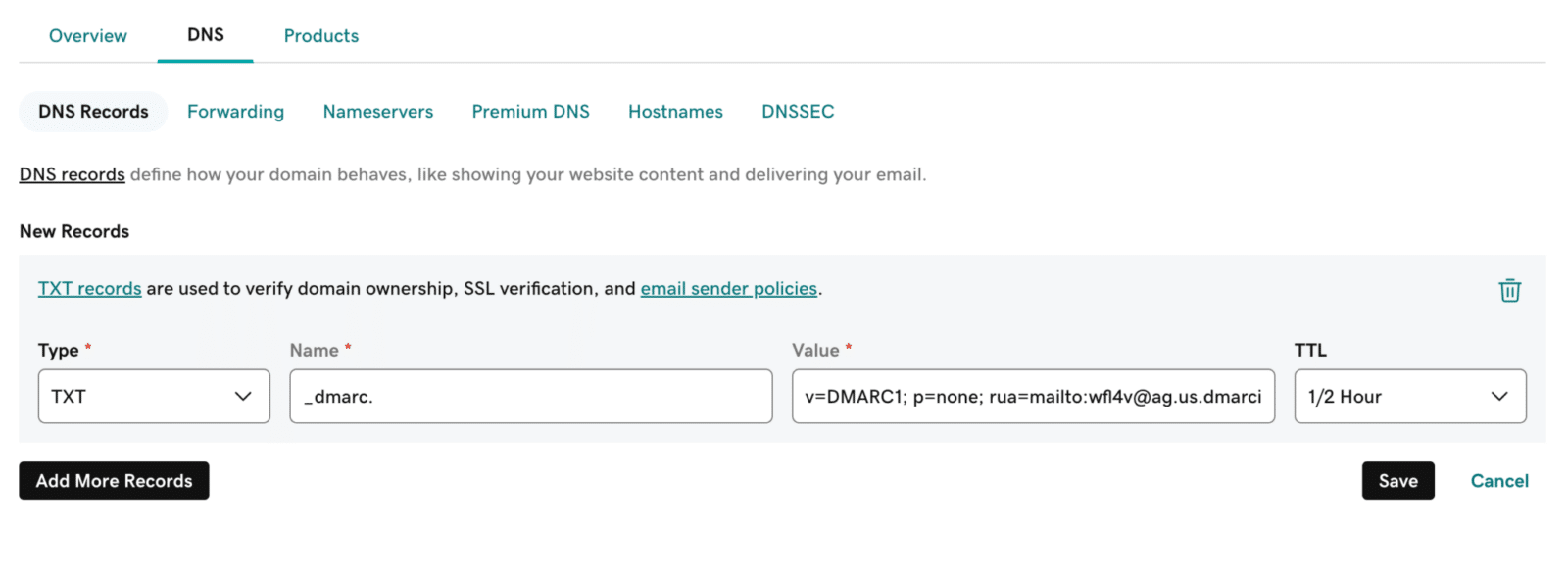How to Publish a DMARC Record with GoDaddy - dmarcian